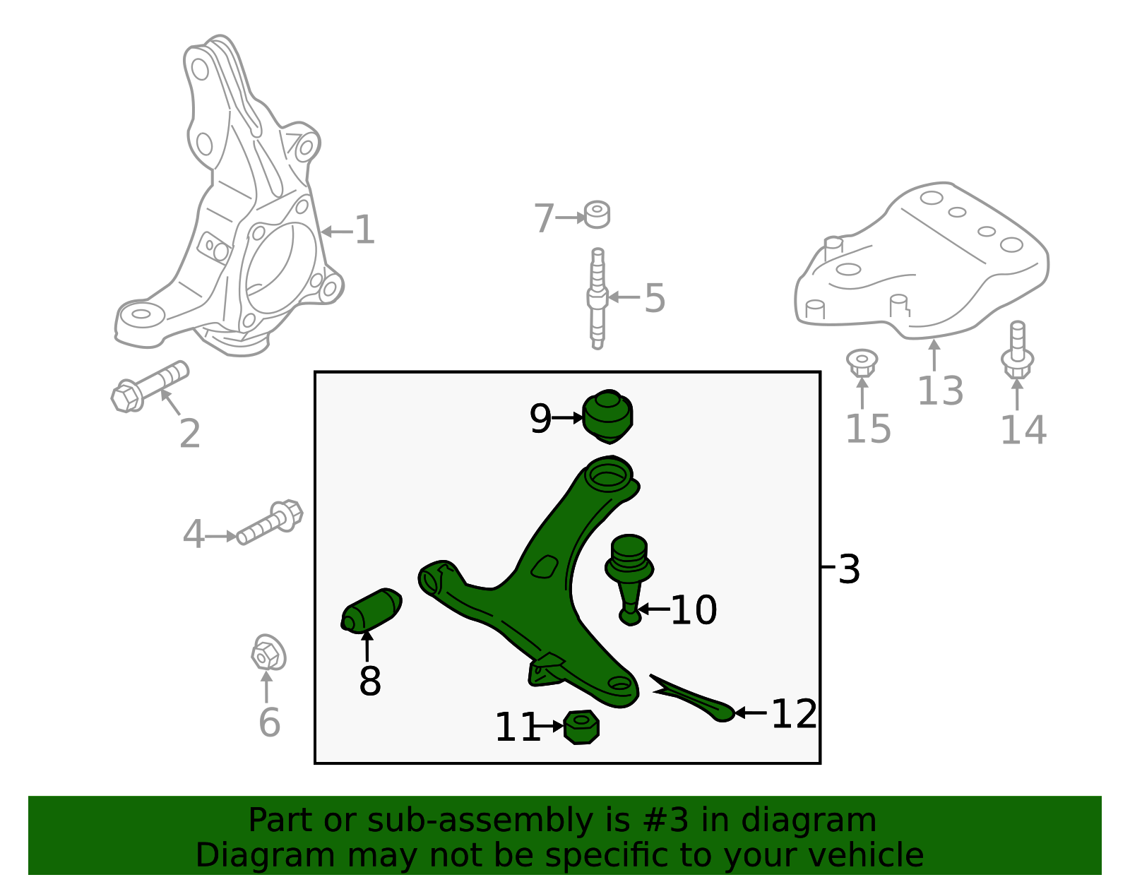 2019-2025 Subaru Lower Control Arm 20202FL051 | Retail Performance Auto ...