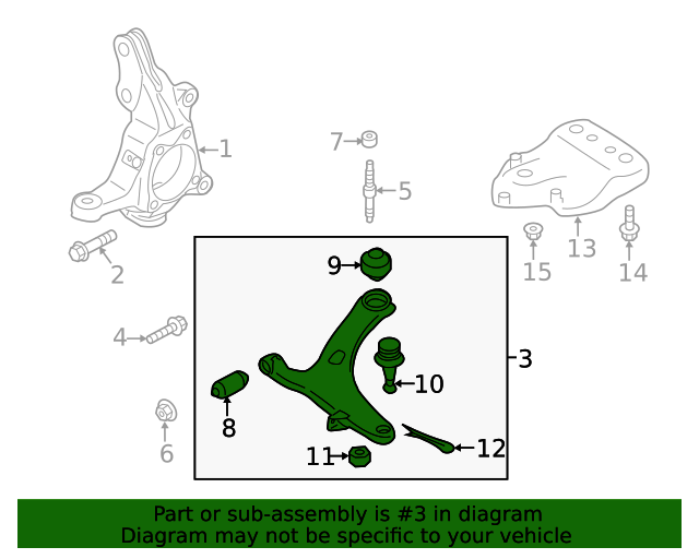 20202FL041 - Lower Control Arm 2019-2024 Subaru | Subaru Direct Wholesale