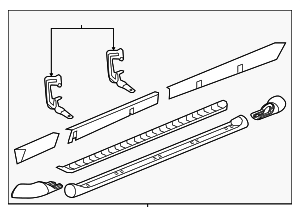2007-2010 GM Driver Side Step Assist Assembly with Brackets, Covers ...