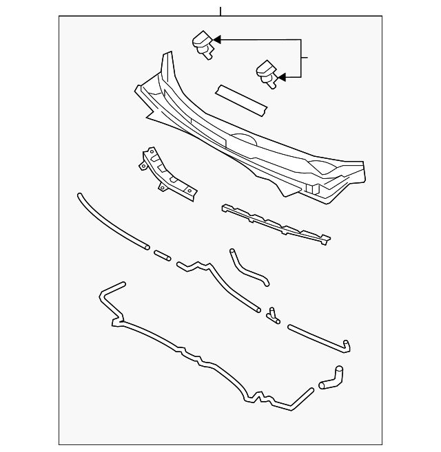 2012-2017 Hyundai Veloster Cowl Grille 86150-2V000 | OEM Parts Online
