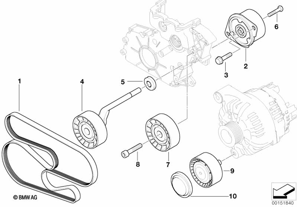2008-2011 BMW 335d Belt Tensioner 11287807021 | Retail Performance Auto ...