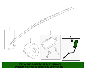 2017-2019 Nissan Rogue Sport Ft Seat Air Bag - Passenger Side (RH ...