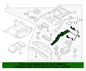 2021-2024 Ford Mustang Mach-E Rear Rail LJ9Z-5810457-C | OEM Parts Online