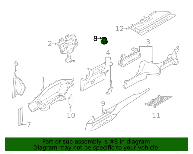 2020-2022 Ford Escape Switch Bezel LJ6Z-11584-AA | OEM Parts Online