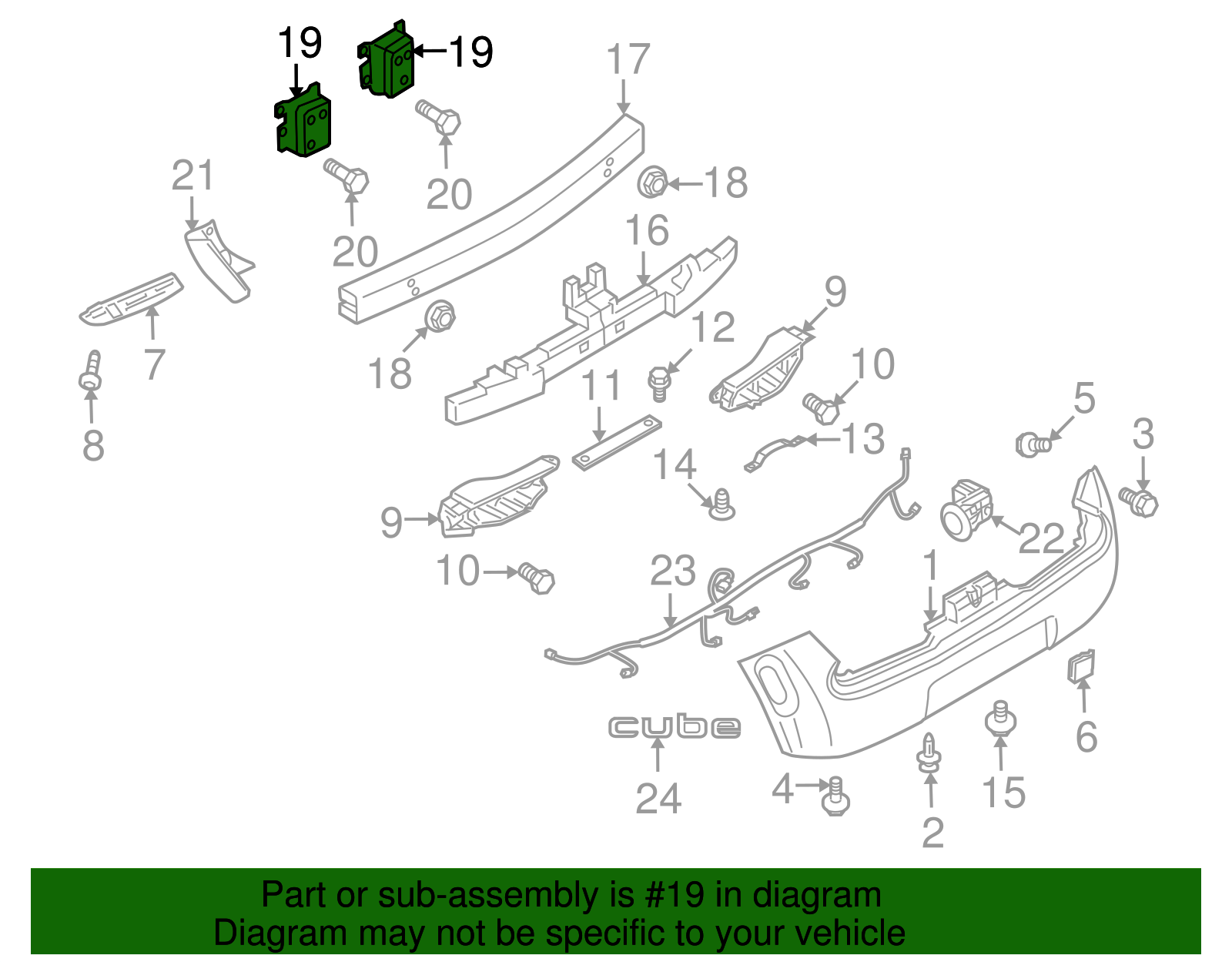 2009-2014 Nissan Cube Stay Bracket 85211-1FC0A | Nissan RVA
