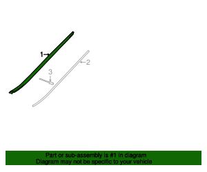 2011-2015 Porsche Cayenne Reveal Molding 958-559-327-00-9B9 | OEM Parts Online