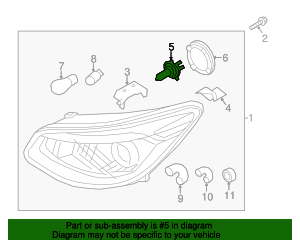 2014-2019 Kia Headlamp Bulb 18647-60559 | TascaParts.com