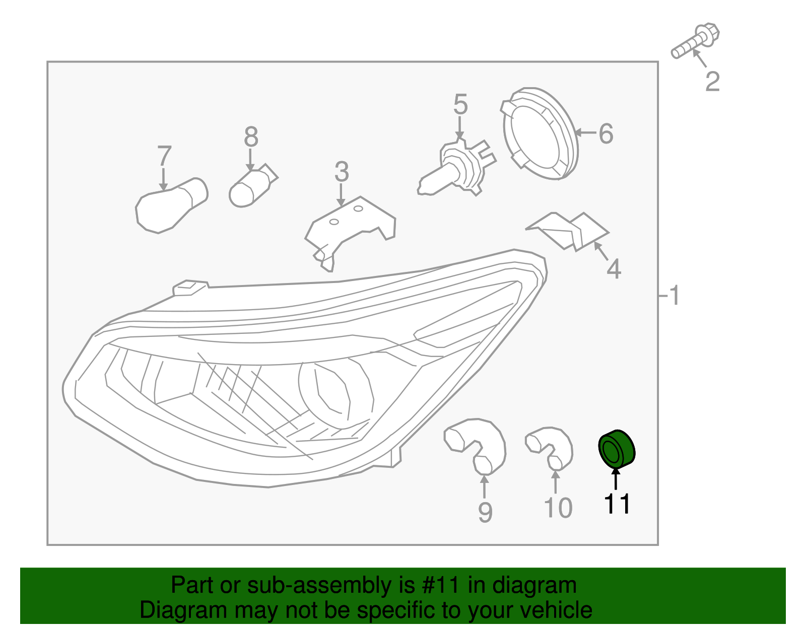 92163-27500 - Backup Lamp Assembly Cap 2014-2025 Kia | Kia.Parts Store