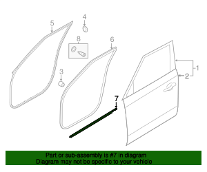 82220-B2000 - Belt Molding 2014-2019 Kia | Kia.Parts Store