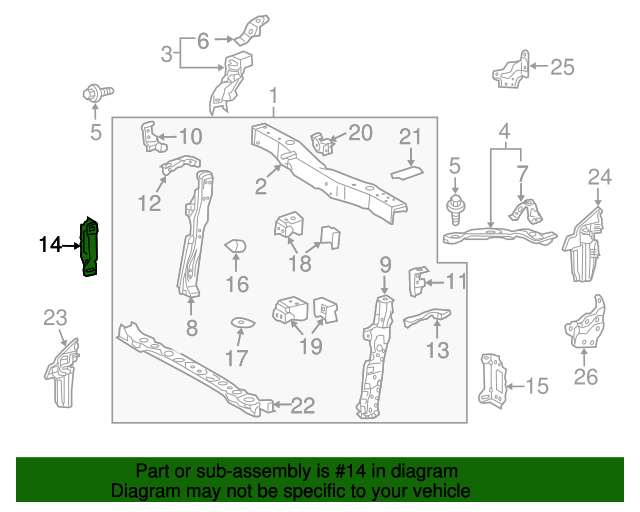 2008-2020 Toyota Mount Plate 53187-12030 | OEM Parts Online