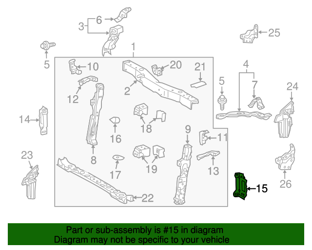 2008-2020 Toyota Mount Plate 53188-12030 | OEM Parts Online