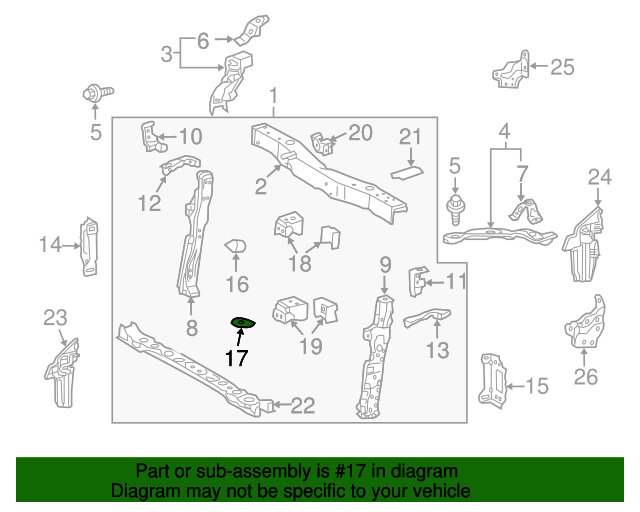 52144-47010 - Mount Plate Bracket - 2010-2017 Toyota | OEM Genuine ...
