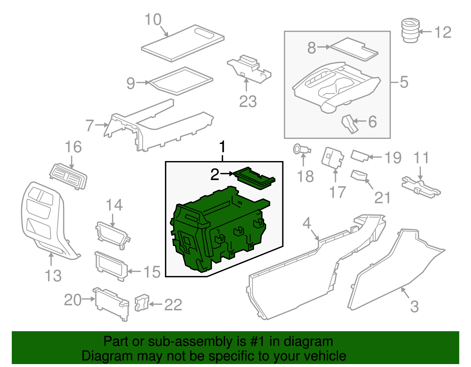 83413-TG7-A03 - 2016-2020 Honda - Box Assembly Console | Honda Parts Cheap