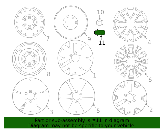 2020-2024 Toyota Wheel Lug Nut 90942-A1005 | Toyota Parts Center