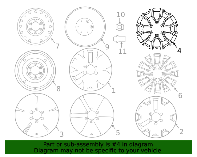 2020-2023 Toyota Tacoma Wheel Disc 17 Inch 42611-04241 | Toyota Parts ...