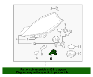 26296-8991A - Headlamp Bulb 2011-2024 Nissan | Nissan Parts ...
