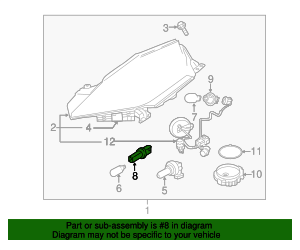 2015-2017 Nissan Marker Lamp Bulb Socket 26240-8990B | Nissan Parts Central