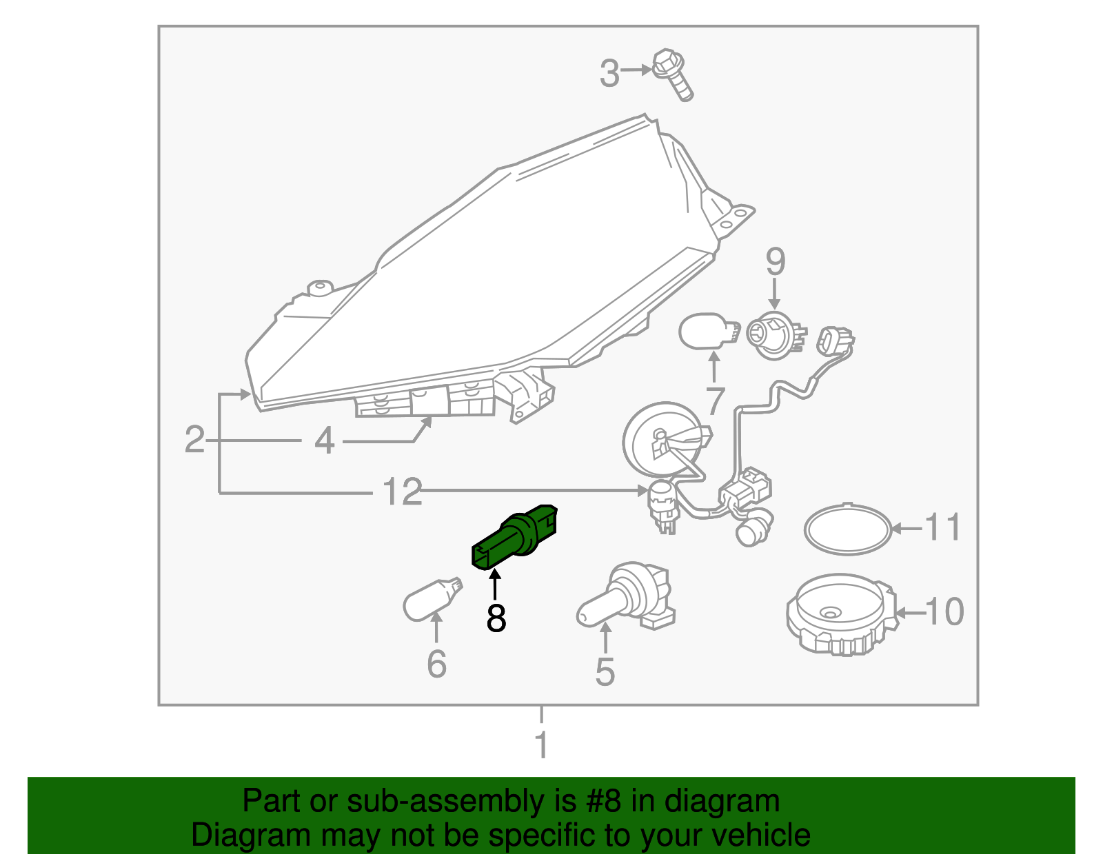 2015-2017 Nissan Marker Lamp Bulb Socket 26240-8990B | Nissan Parts Central