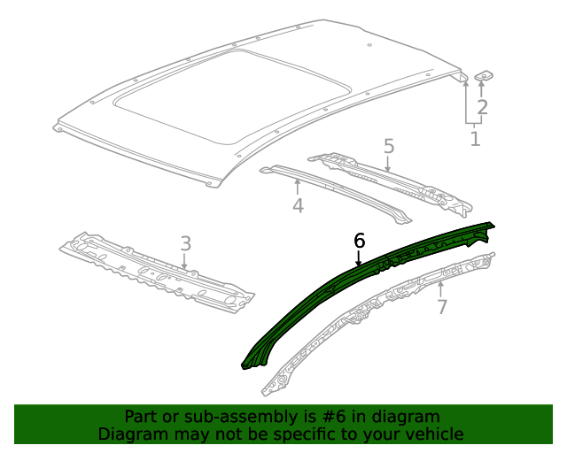 2022-2023 Chevrolet Bolt EUV Roof Side Rail 42775488 | GMPartsDirect.com