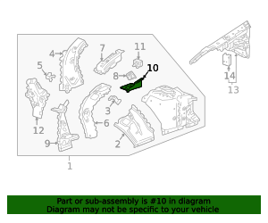 2018-2022 GM Front Driver Side Wheelhouse Panel Reinforcement 22978153 ...