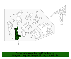 2019-2023 Cadillac XT4 Front Passenger Side Wheelhouse Panel 84207574 ...