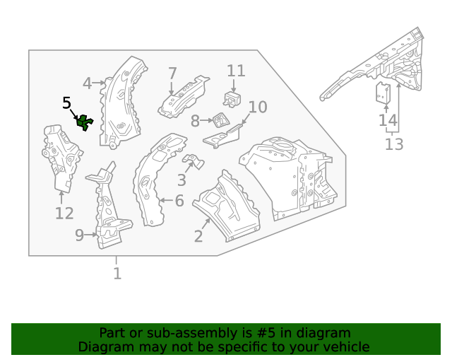 2019-2024 Cadillac XT4 F Bracket 84263190 GM | GMPartsDirect.com
