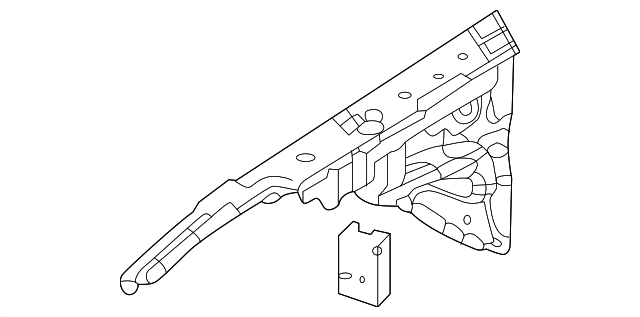 2019-2023 Cadillac XT4 Passenger Side Front Compartment Upper Side Rail ...