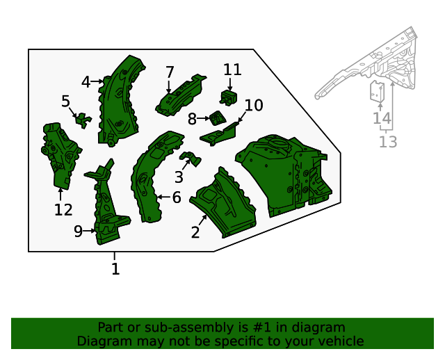 2019-2023 Cadillac XT4 Apron Assembly 85153856 | GMPartsDirect.com