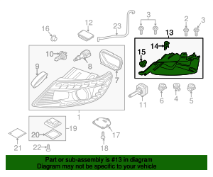 2010-2015 Audi Q7 Mount Panel 4L0-941-614-B | Audi USA Parts