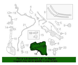 2016-2019 Mercedes-Benz Washer Fluid Reservoir 166-860-12-60 | MB OEM Parts