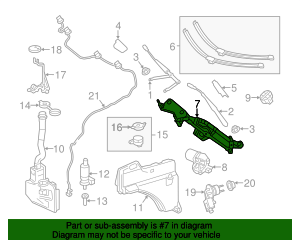 166-820-07-41 - Windshield Wiper Linkage 2012-2019 Mercedes-Benz ...