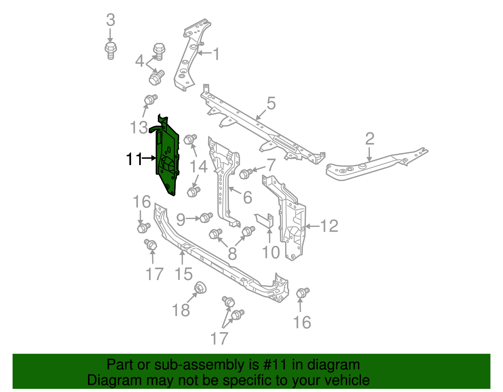 2008-2015 Nissan Side Support 62520-JM00A | Ziegler Nissan of Orland Park
