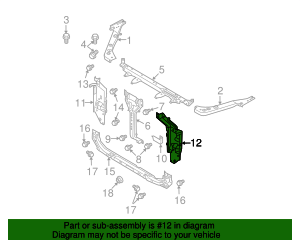 2008-2015 Nissan Side Support 62521-JM00A | Temecula Nissan Parts