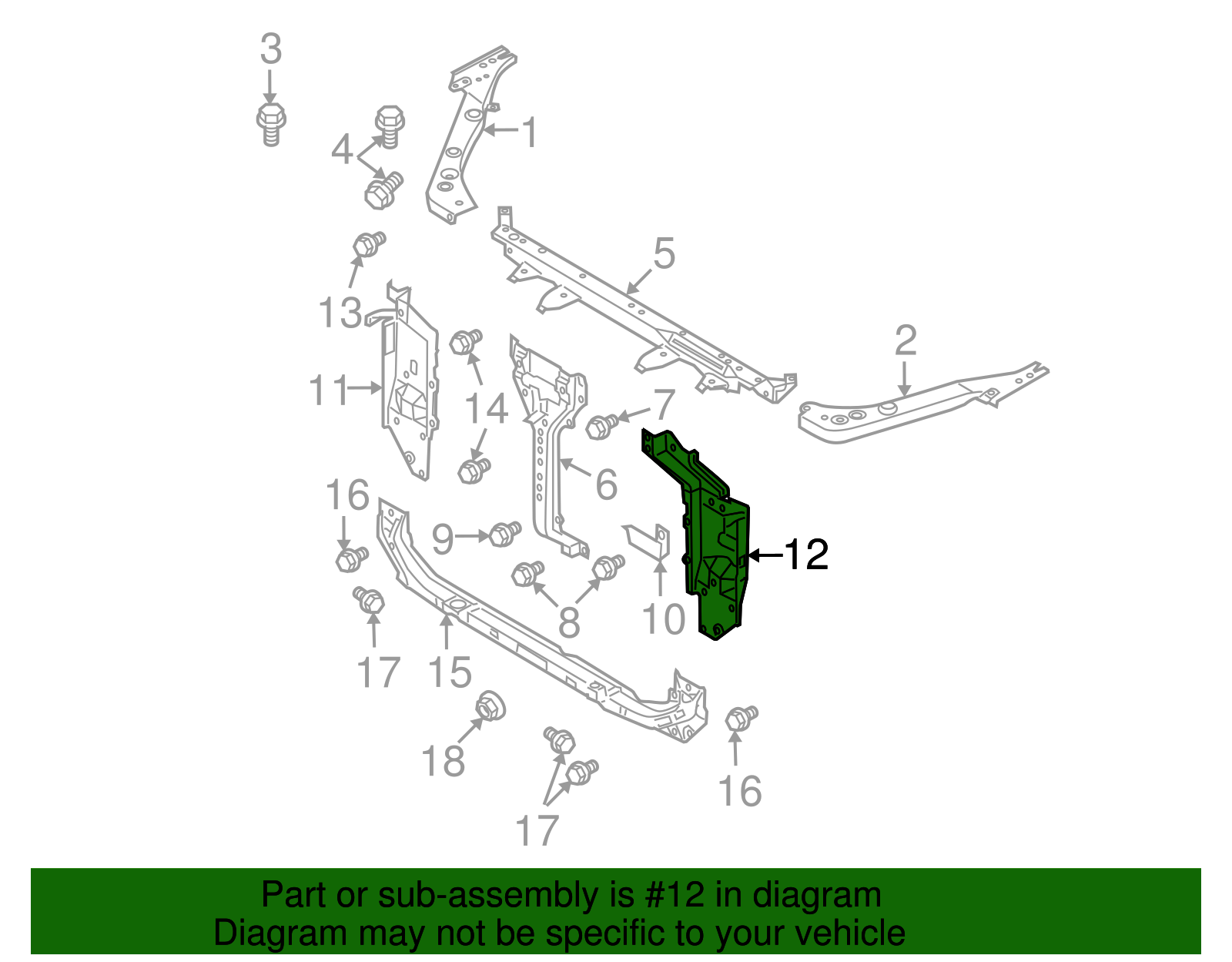 2008-2015 Nissan Side Support 62521-JM00A | Temecula Nissan Parts