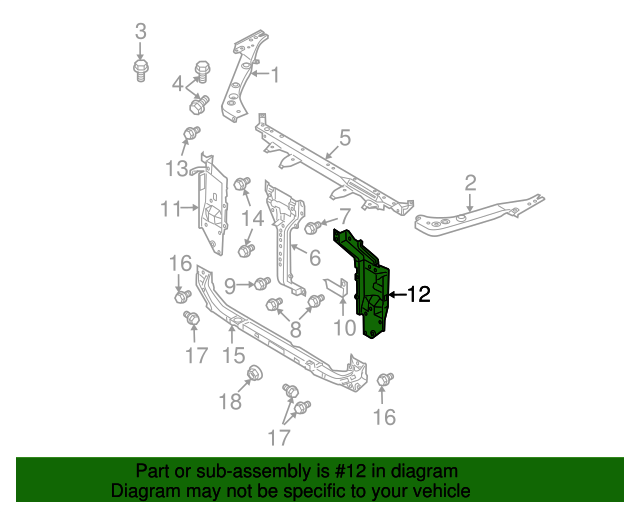 62521-JM00A - Side Support - 2008-2015 Nissan | Conicelli Nissan Parts