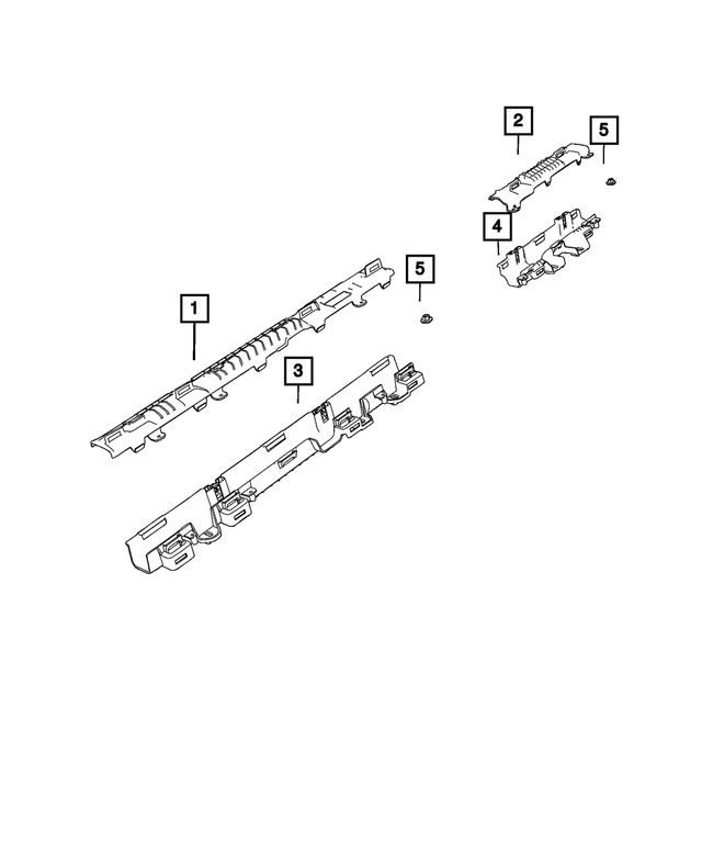 2021-2024 Jeep Wrangler Wiring Trough, Right 68404168AB | Mopar Estores