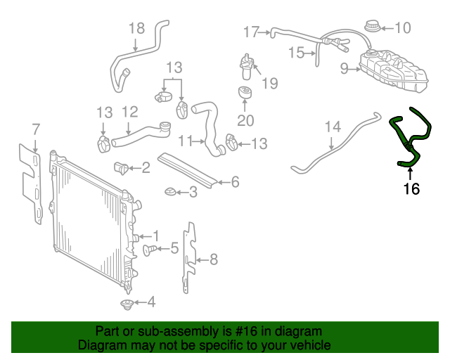 1635010982 - Hose 1998-2005 Mercedes-Benz | AutoNationParts.com