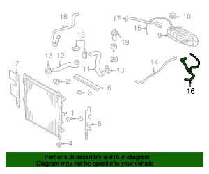 1635010982 - Hose 1998-2005 Mercedes-Benz | AutoNationParts.com