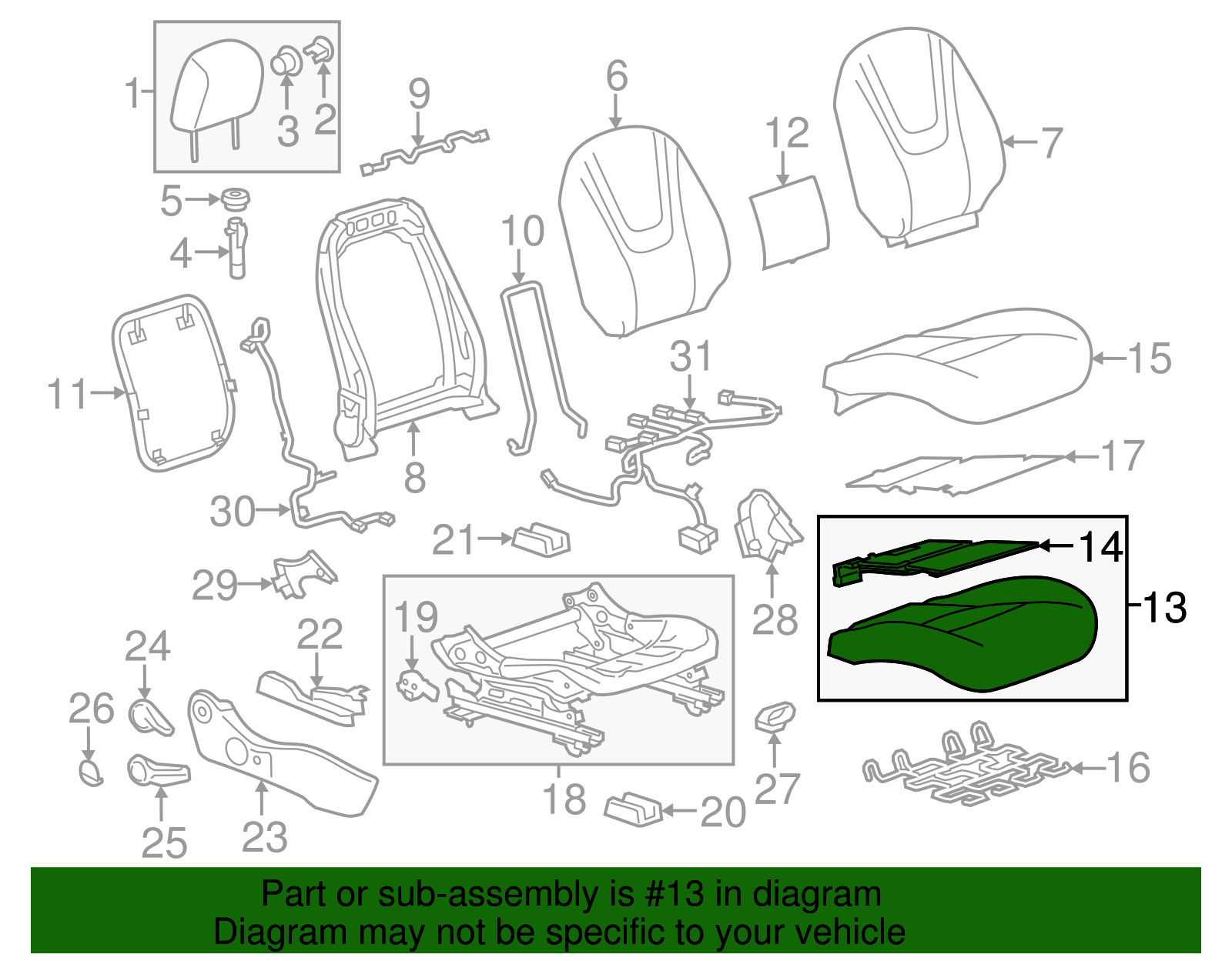 2013-2015 Chevrolet Volt Airbag Front Passenger Presence Module ...