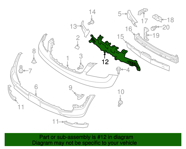86561-2J000 - Lower Grille 2009 Kia Borrego | Kia.Parts Store