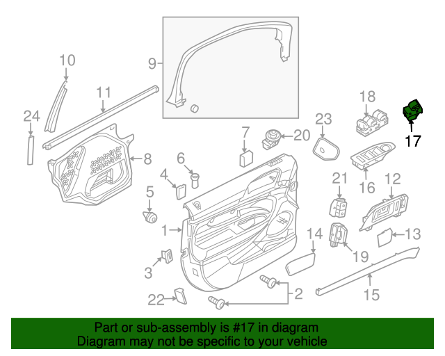 2013-2019 Lincoln Switch Window Control Sing DA5Z-14529-AA | OEM Parts ...