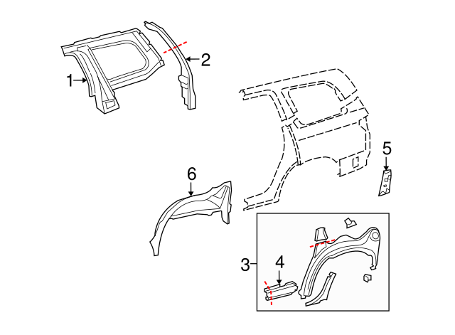 61036-0C902 - Pillar Reinforced - 2008-2022 Toyota Sequoia | OEM ...