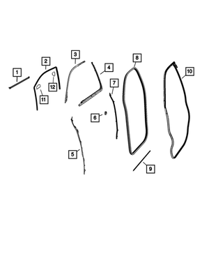 2022-2024 Jeep Day Light Opening Molding, Right 68534264AH | My Mopar Parts