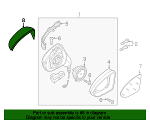 2015-2021 Volkswagen Mirror Cover 5G0-857-537-E-GRU | VW Direct Auto Parts
