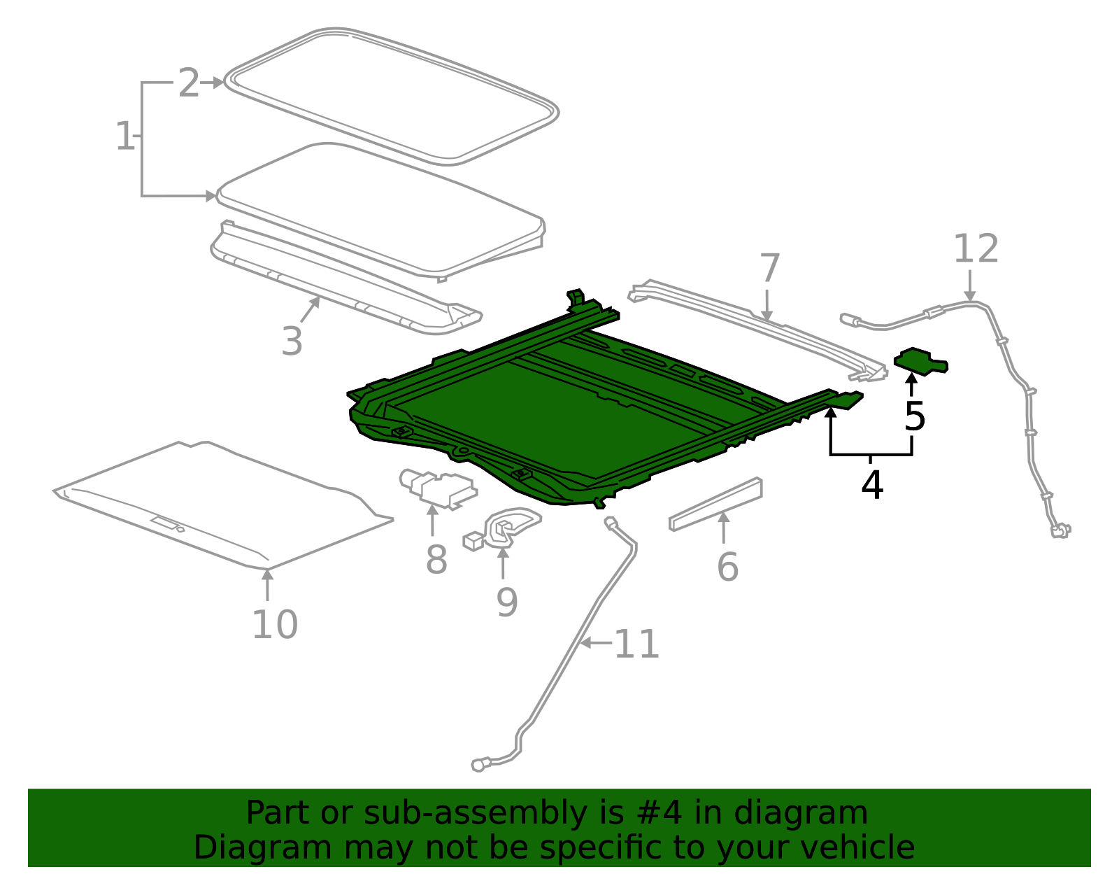 2020-2023 GMC Sierra 3500 HD Sunroof Frame 87822094 GM | GMPartsDirect.com