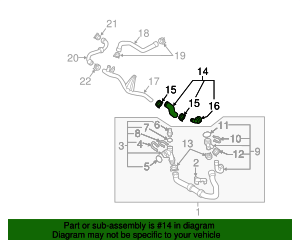2015-2019 Volkswagen Golf R Radiator Coolant Hose 5Q0-122-101-DR | OEM ...