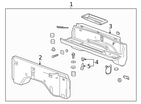 Exterior Trim - Pick UP Box for 2020 Chevrolet Silverado 1500 ...