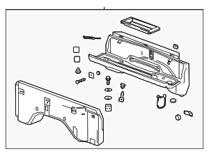 84705351 - Bed Side-Mount Storage Box, Driver Side 2019-2023 GM | Group ...
