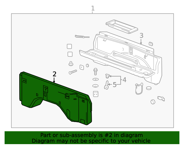 2019-2023 GM Service Component For Tool Box W\\/Codeable Key 84705345 ...