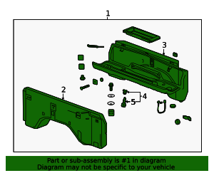 2019-2023 GM Bed Storage Box, Driver Side-Mounted 84705352 GM ...